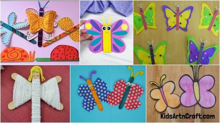 12 Adorable Butterfly Popsicle Stick Crafts